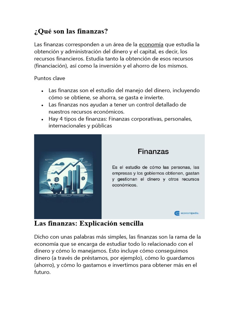 Finanzas | PDF | Economias | Dinero