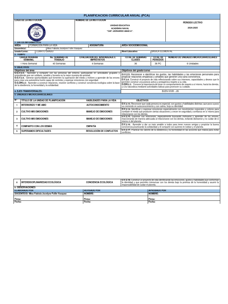 Pca-Yo Trasciendo-Cuarto | PDF | Las emociones | Psicología Social