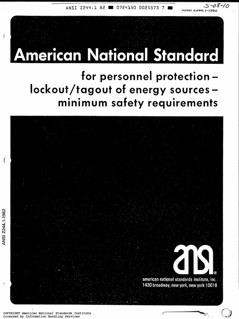 Ansi Z244.1-1982 | PDF | Law | Technology & Engineering