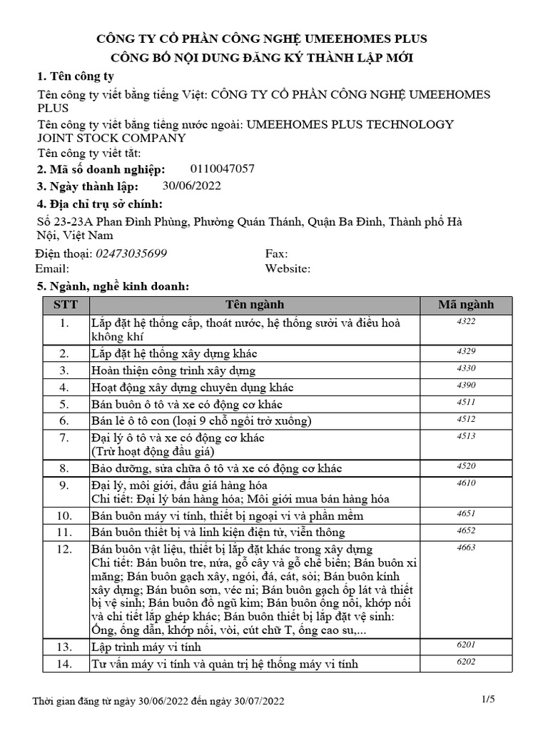 Dang Ky Moi | PDF