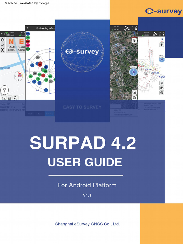 SurPad 4.2 Software User Guide (For Android Platform) - V1.1-ENG | PDF | Computer File | Surveying