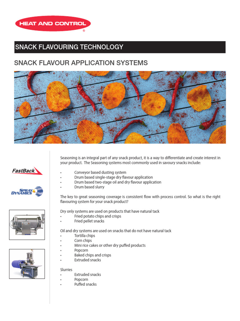 Snack Flavor Application Systems - 2017 | PDF | Potato Chip | Pump