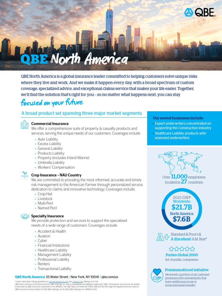 Qbe Nao Fact Sheet | PDF | Insurance | Liability Insurance