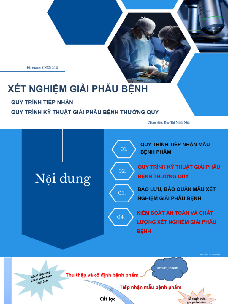 QUY TRÌNH KỸ THUẬT XÉT NGHIỆM GPB THƯỞNG QUY - CNXN21-ThS. Đào Thị Minh Nhã | PDF