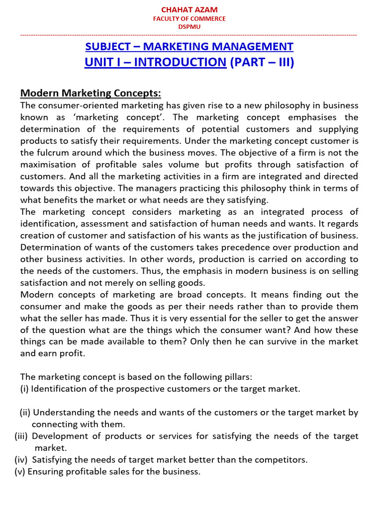 3) Modern Marketing Concepts | PDF | Marketing | Customer