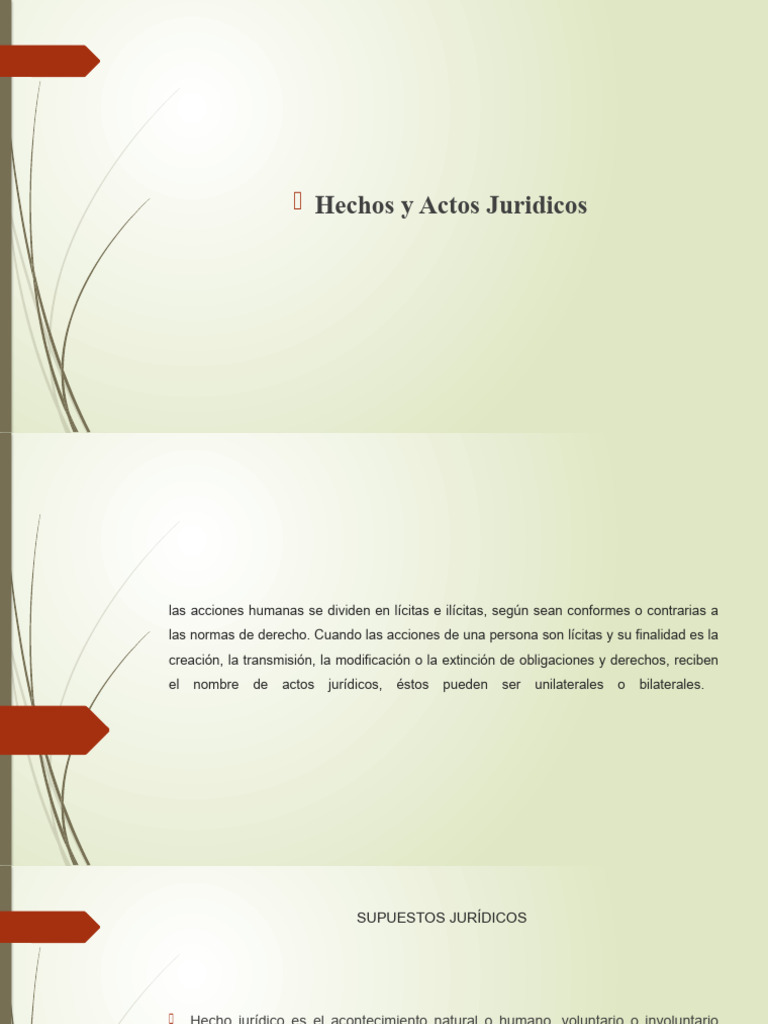 Hechos y Actos Jurídicos: Clasificación y Validez | PDF | Nulo (ley ...