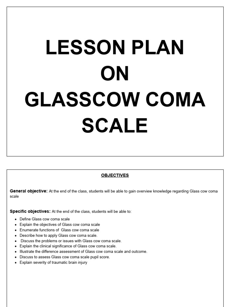 Understanding the Glasscow Coma Scale | PDF | Coma | Traumatic Brain Injury