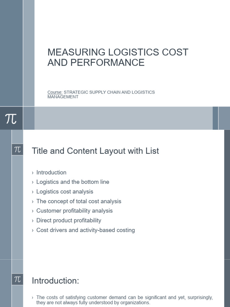 Measuring Logistics Cost and Performance | PDF | Return On Investment ...