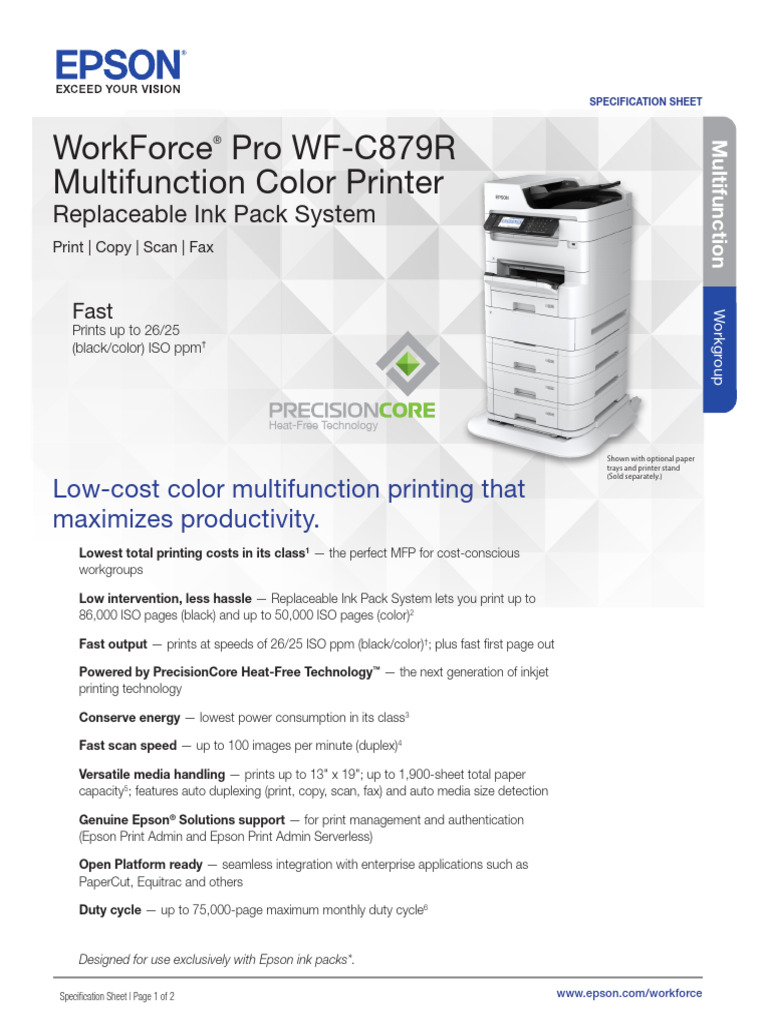 WF C879R | PDF | Printer (Computing) | Image Scanner