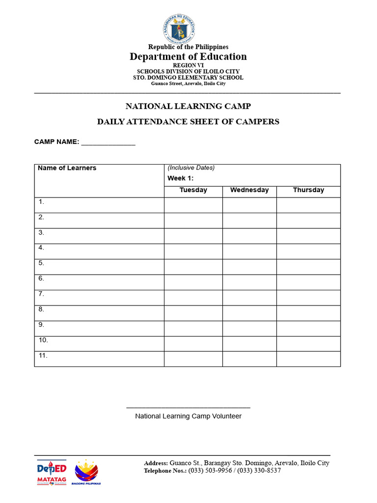 Nlc 2024 Attendance Sheet | PDF