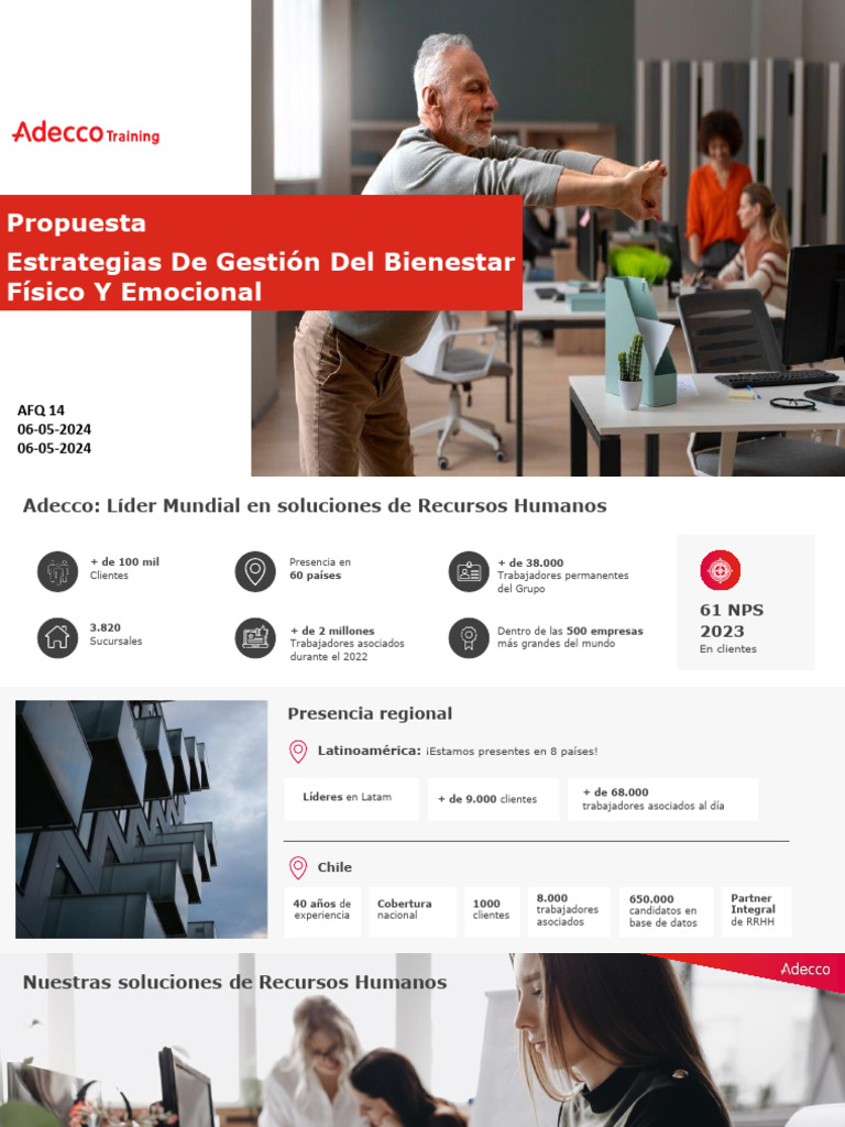 Adecco - Training - Bienestar Laboral | PDF | Gestión de recursos ...