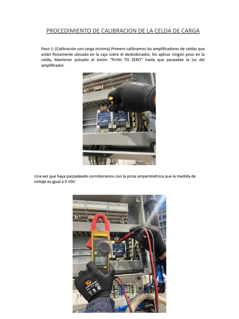 PROCEDIMIENTO DE CALIBRACION DE LA CELDA DE CARGA | PDF