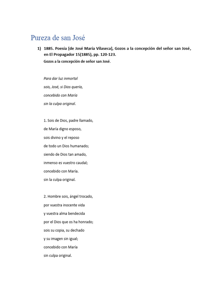 Pureza de San José LJ Datos | PDF | María, madre de Jesús | Pecado