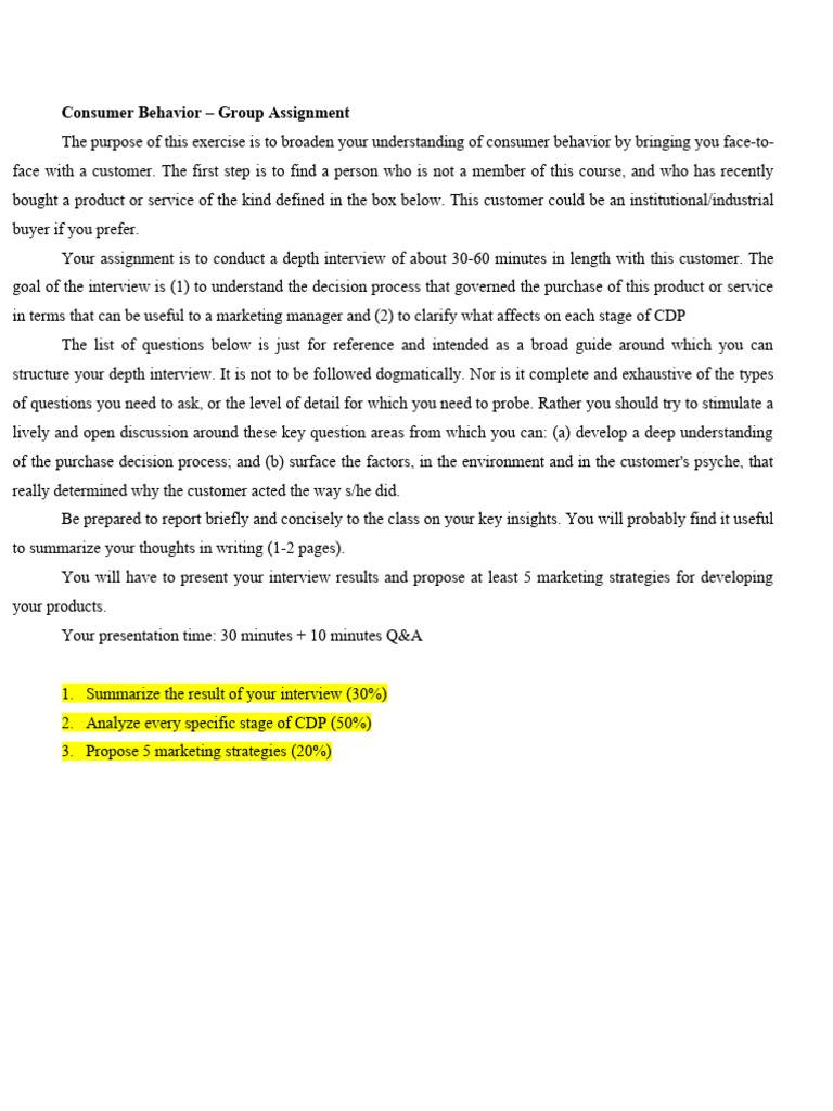 SUM24 - MKT201 - Group Assignment | PDF | Marketing | Decision Making