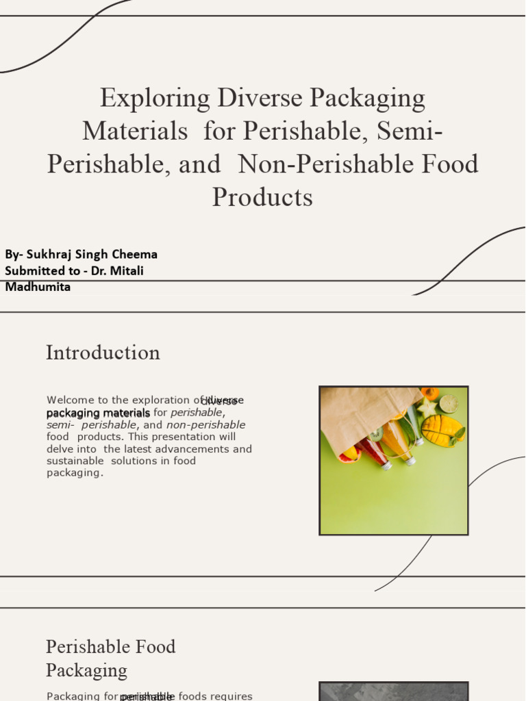 Food Handling & Packaging - Sukhraj Singh Cheema.500092587 | PDF ...