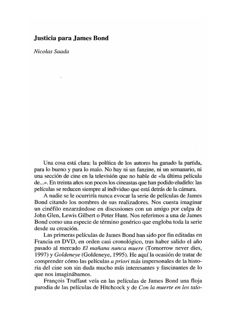 Saada - Justicia para James Bond | PDF