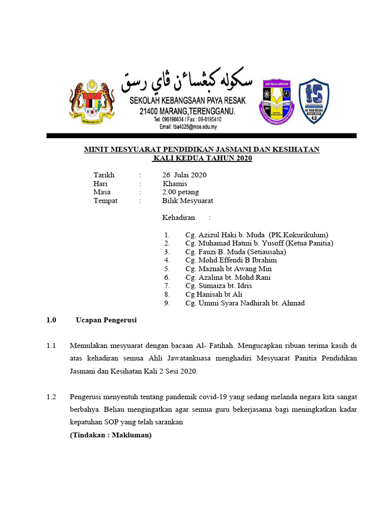 Minit Mesy PJK 2 | PDF