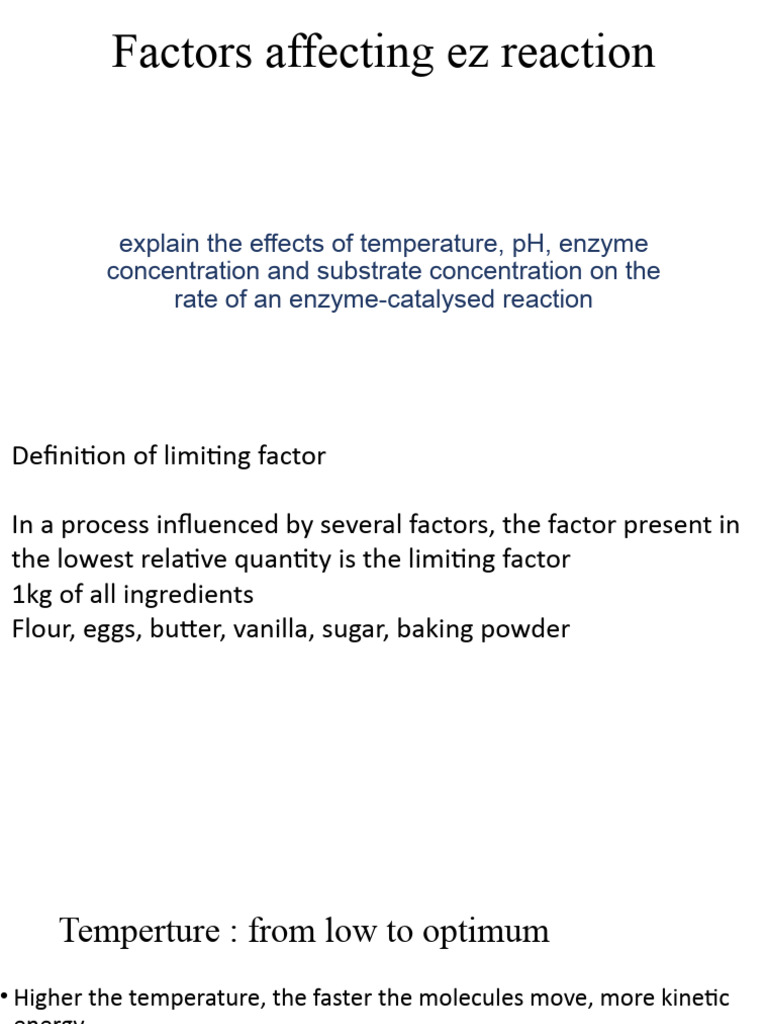 Lesson 3 Factors Affecting Rate of Ez Reaction | PDF | Enzyme | Active Site