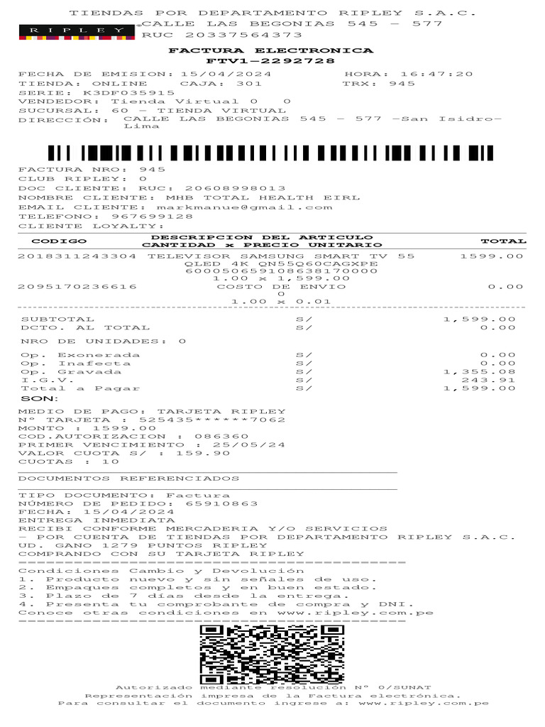 Boleta modelo completo | Descargar gratis PDF | Las compras en línea | Tecnología bancaria