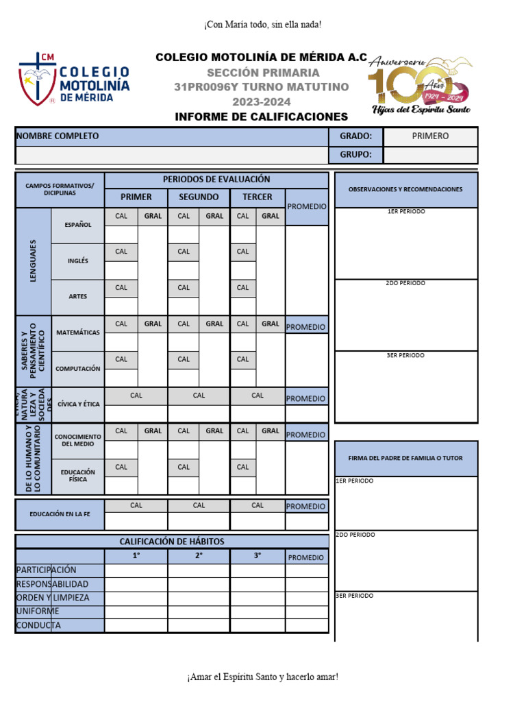Boletas 2023-2024 Primaria 5b | PDF | Científico | Science