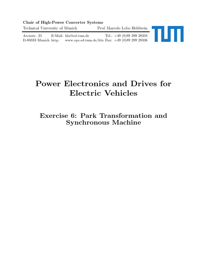Park Transformation in Synchronous Machines | PDF | Euclidean Vector ...