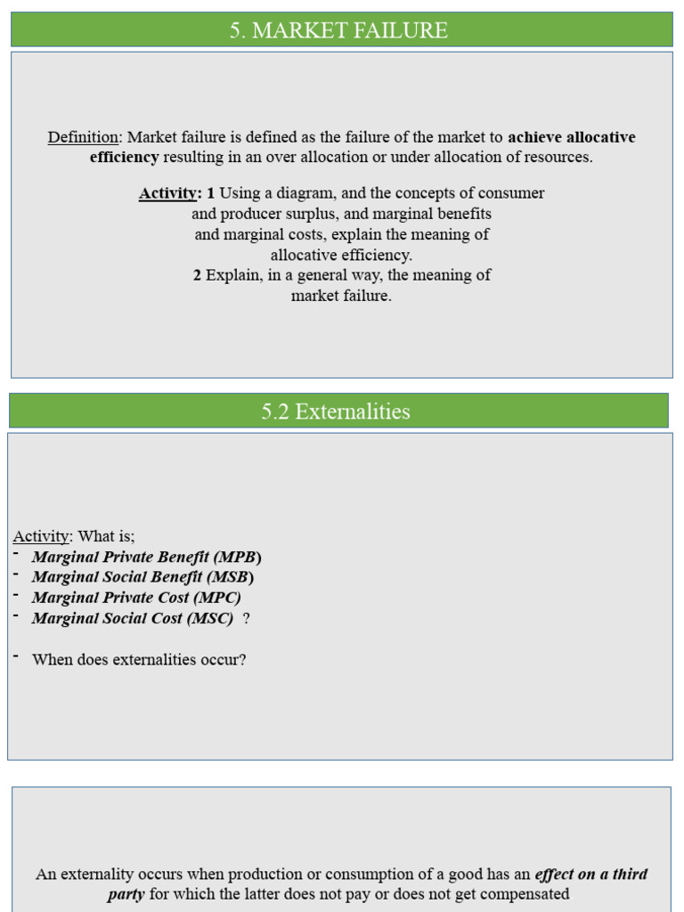 market failure | PDF | Externality | Financial Economics