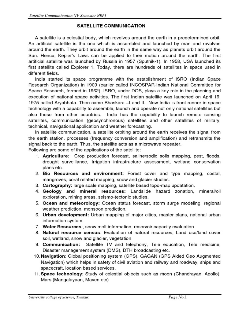4.1 Satellite Communication Nep | PDF | Satellite | Communications ...