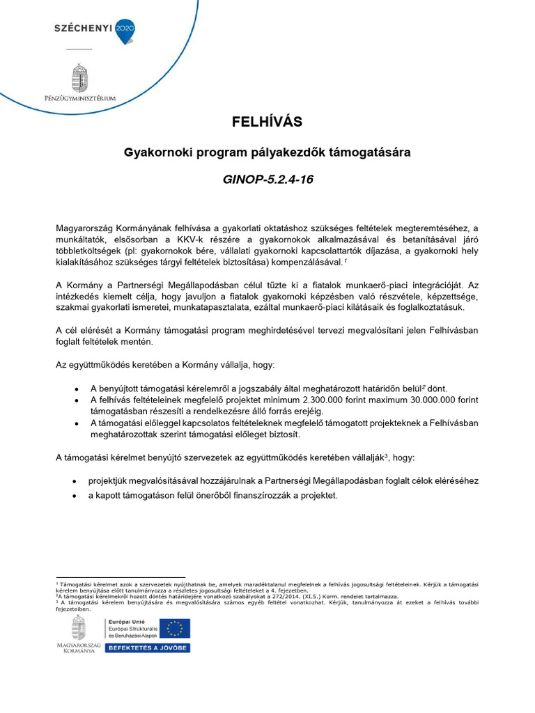 GINOP-5 2 4-16 - Felhivas | PDF