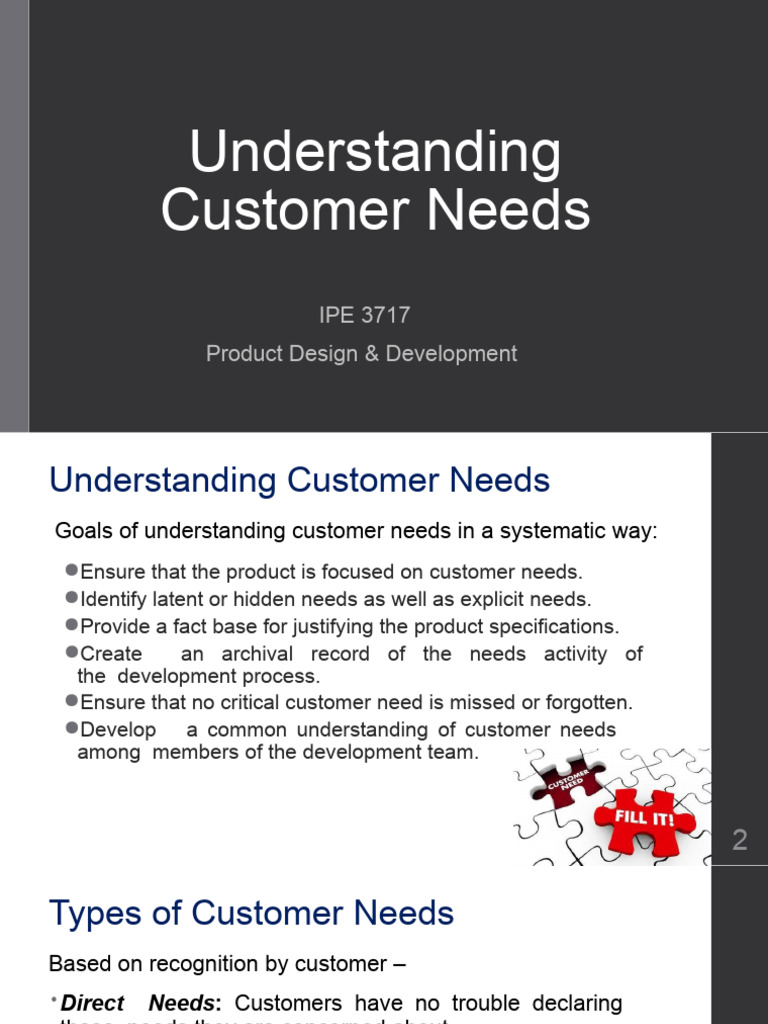 Understanding Customer Needs | PDF | Business Economics | Business