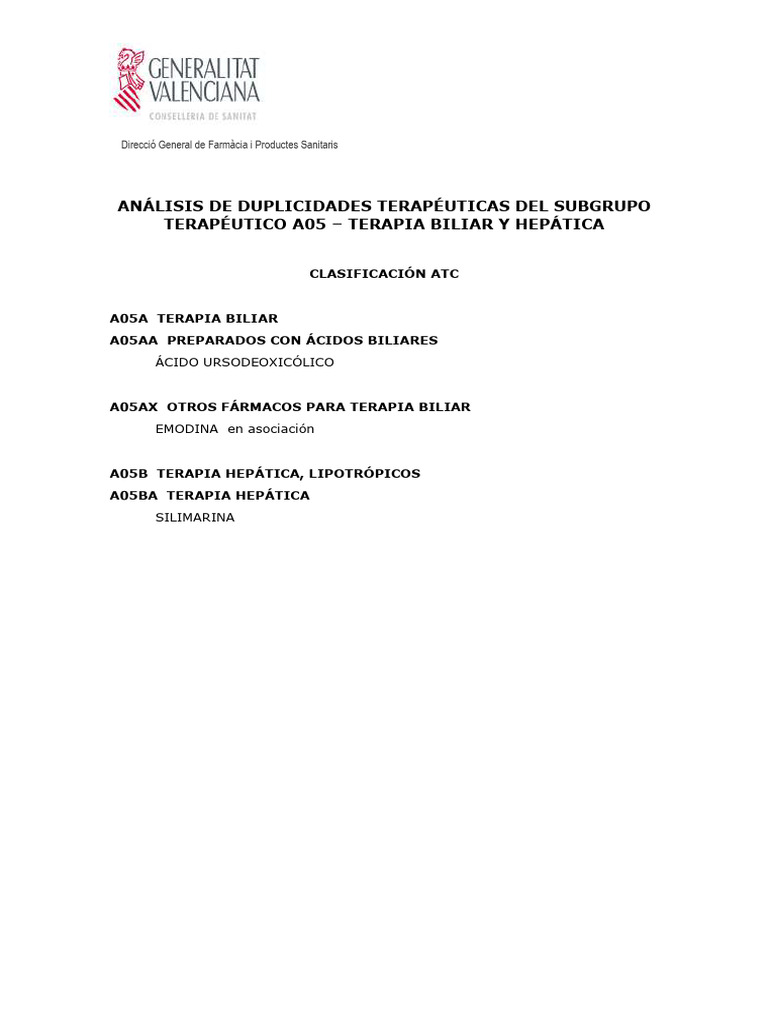 Terapia Biliar y Hepatica | PDF | Farmacia | Terapia