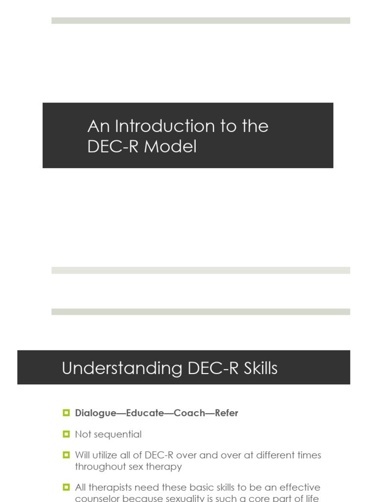 Intro to DEC-R | PDF | Psychotherapy | Cognitive Behavioral Therapy