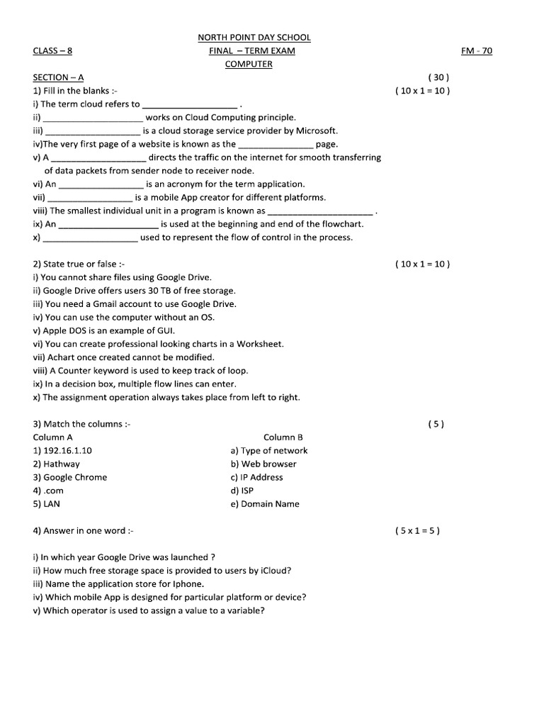 Class Viii Computer | PDF