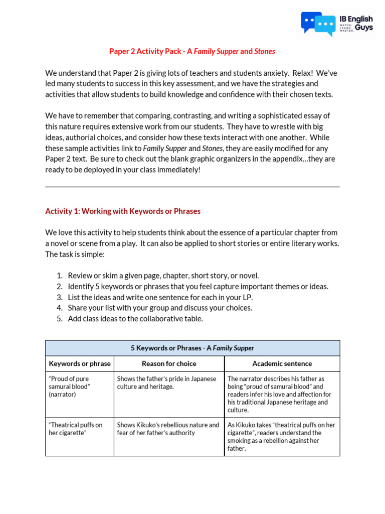10 Paper 2 Activity Pack | PDF