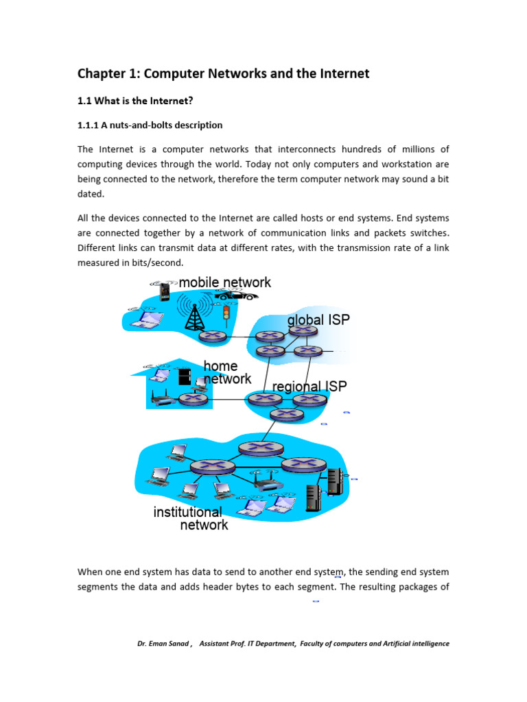 Fundamentals of Computer Networks Chapter 1 Summary | PDF | Computer Network | Transmission Medium