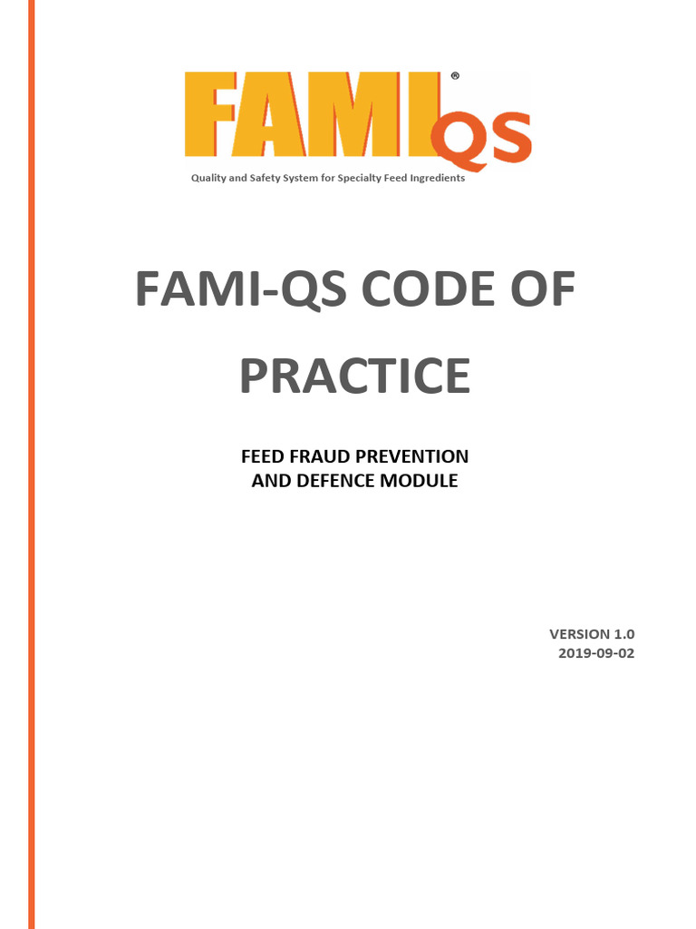FAMI-QS Feed Fraud Defense Module Ver 1-0-20190902 | PDF | Risk | Vulnerability (Computing)
