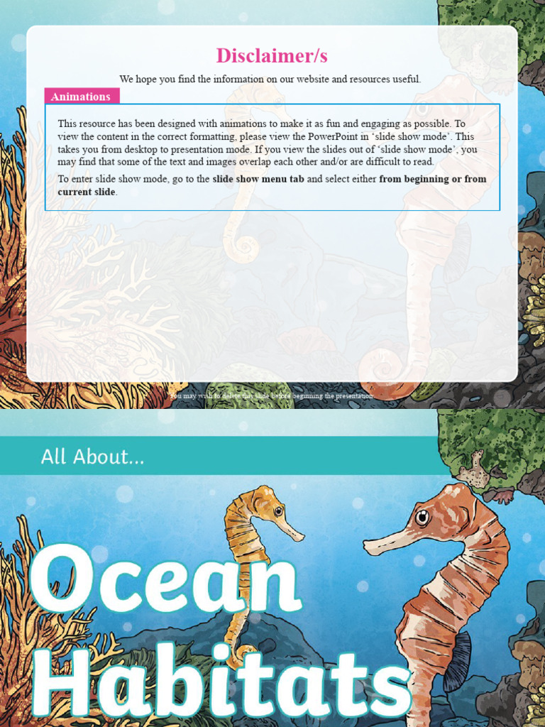 t2 G 2567194 Powerpoint Ks2 All About Ocean Habitats Powerpoint English ...