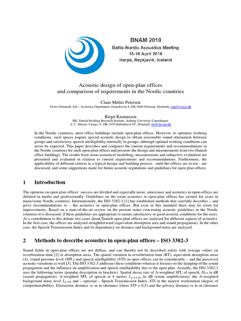 Nord Acoustical Recomendation | PDF | Decibel | Hearing