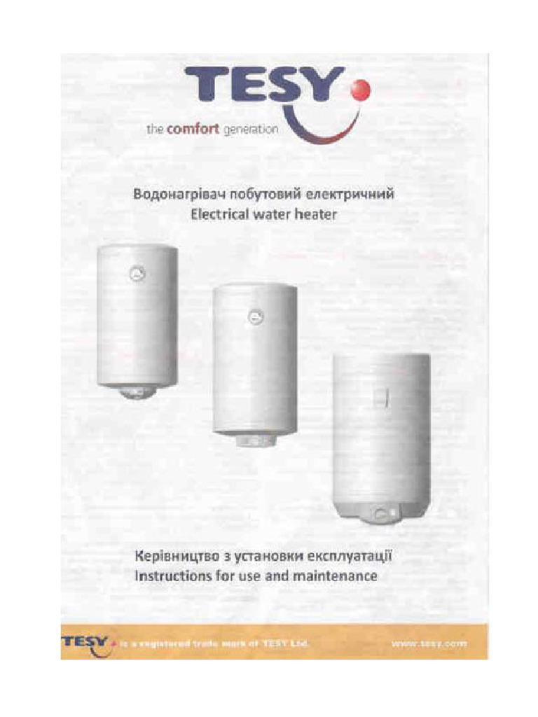 1.manual Tessy Anticalc | PDF | Tap (Válvula) | Cambiar