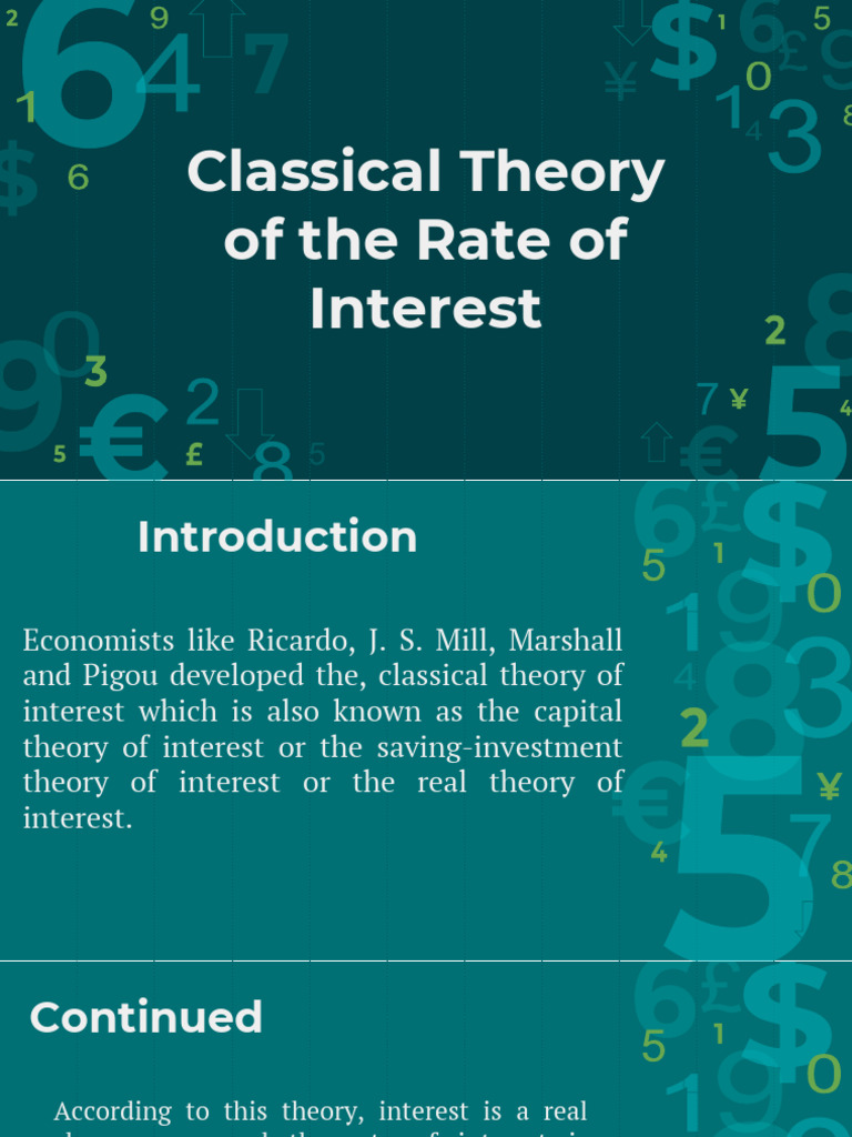 Classical Theory of Rate of Interest | PDF | Interest | Capital (Economics)