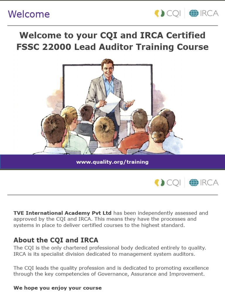 0-2 CQI - IRCA Course Introduction | PDF | Finance & Money Management ...