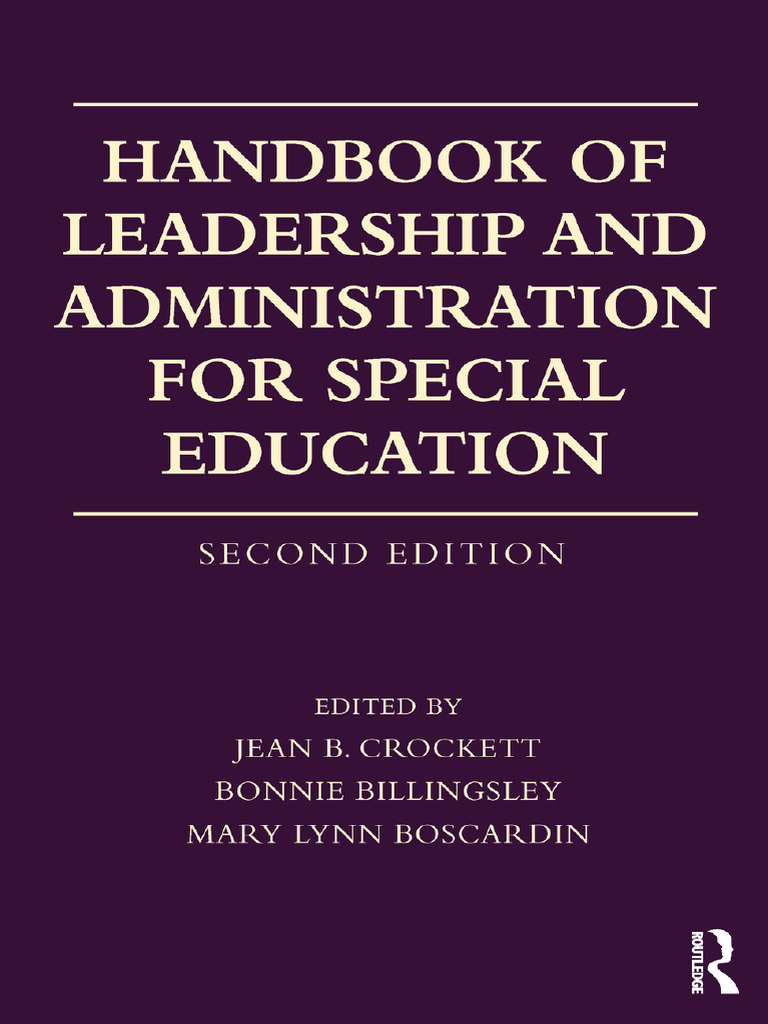 Handbook of Leadership and Administration For Special Education | PDF ...