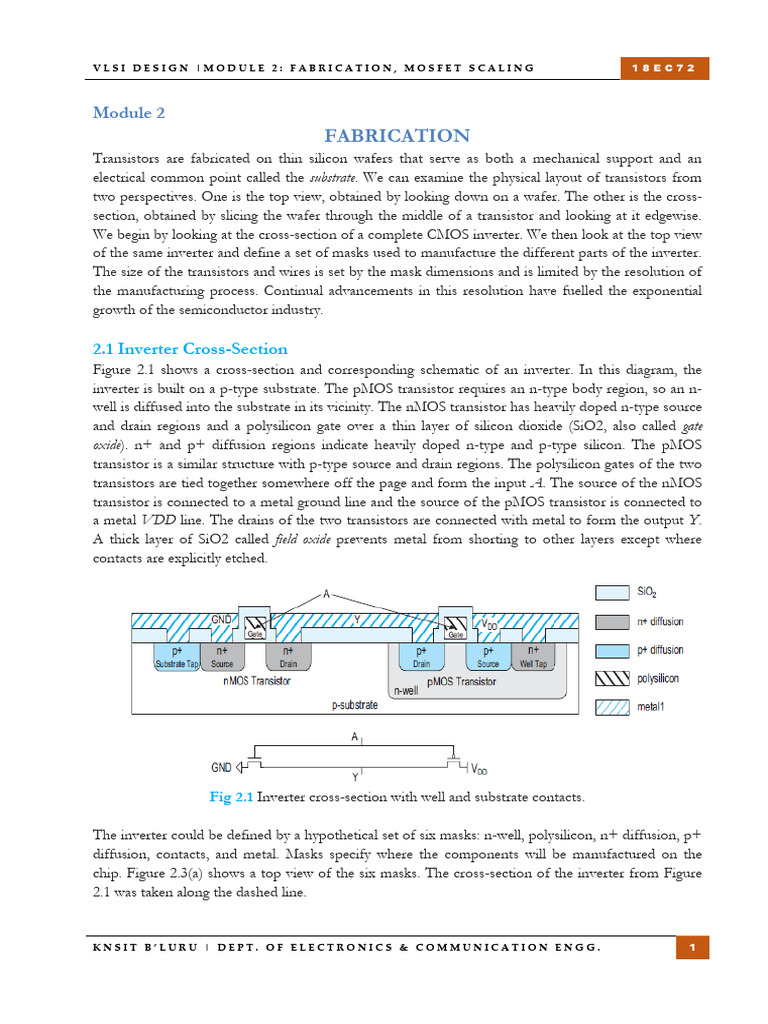 VLSI_Design_Module 2 | PDF | Mosfet | Field Effect Transistor VLSI_Design_Module 2 | PDF | Mosfet | Field Effect Transistor