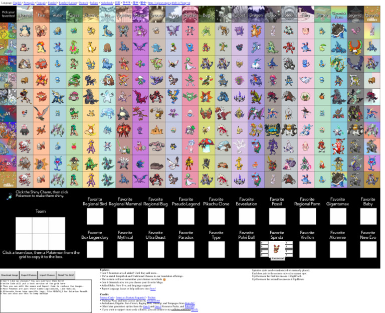 Ultimate Favorite Pokemon Picker | Download Free PDF | Pokémon | Video ...