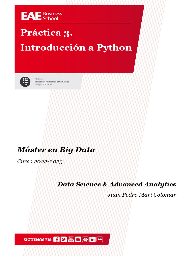 Practica 3 Python Pdf Análisis De Regresión Python Lenguaje De Programación