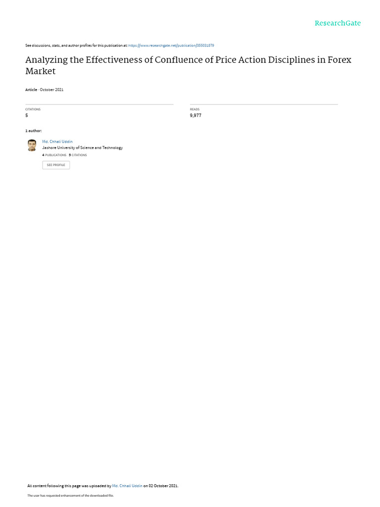 Analyzing the Effectiveness of Confluence of Price Action Disciplines in Forex Market | Download ...