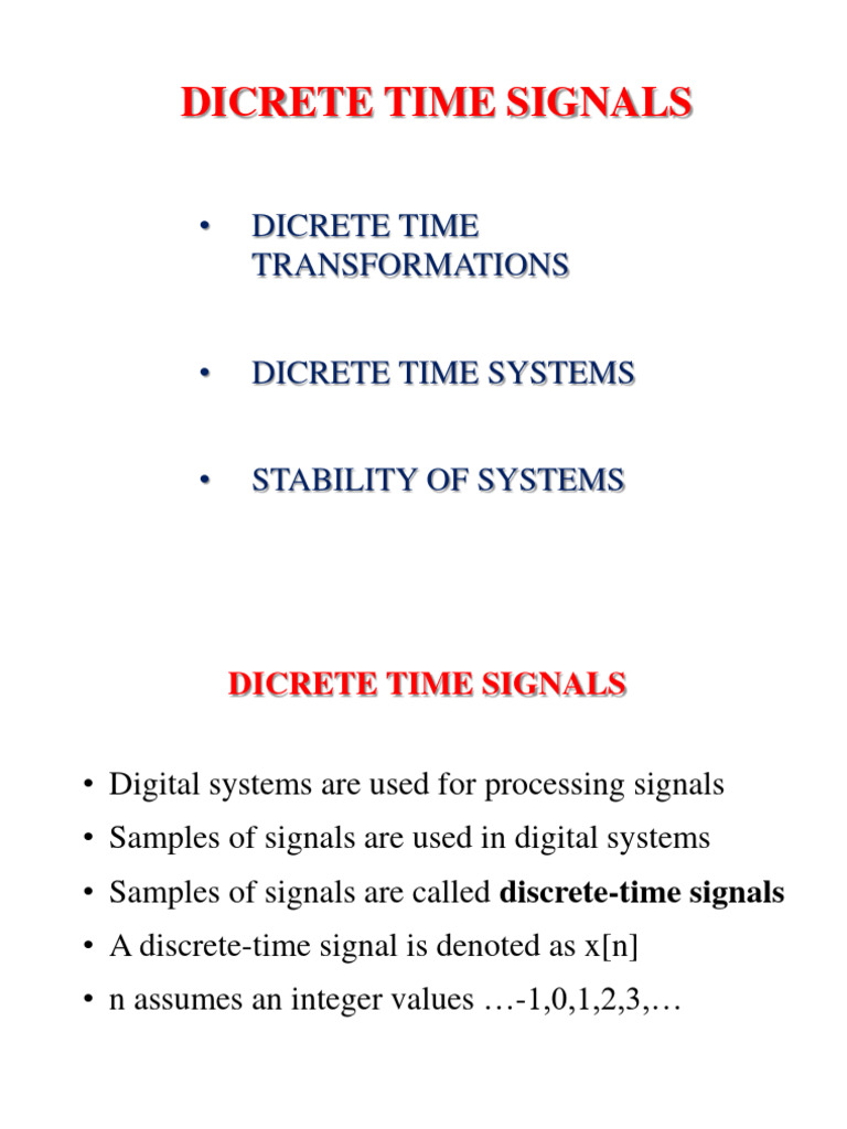 Signals - Systems-04 Discrete Time Signals and Systems | PDF | Sampling (Signal Processing ...