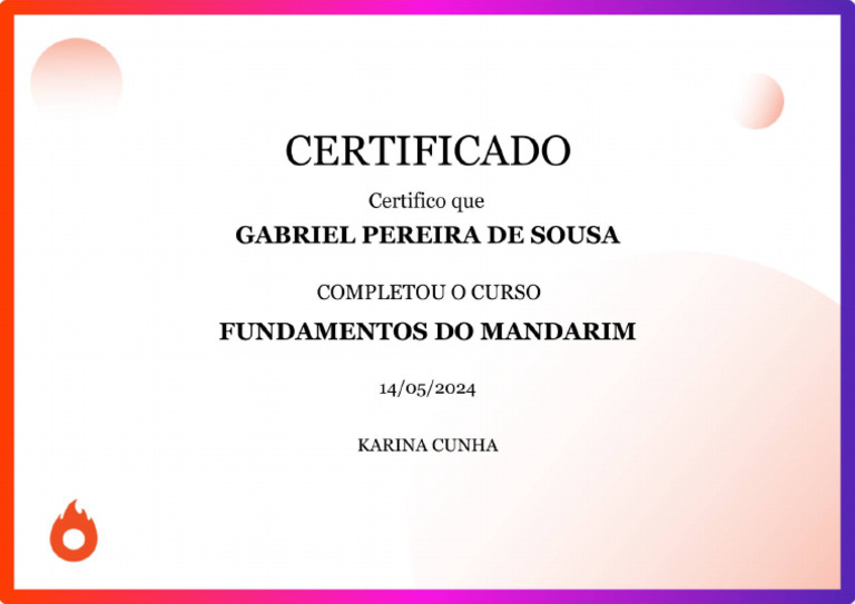 Fundamentos mandarim certificado | PDF