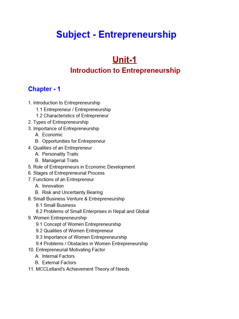 Entrepreneurship Development Full Notes 6thsem Prakeet 2 | PDF ...