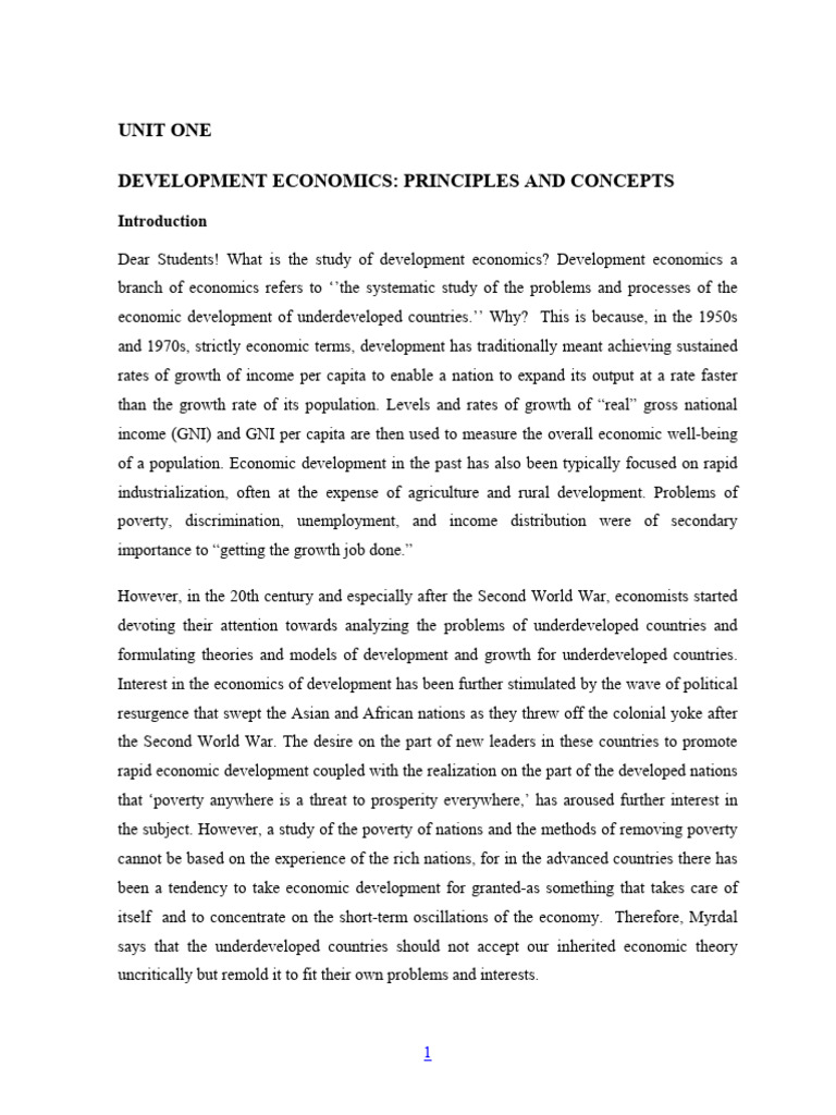 Development Economics | PDF | Economics | Labour Economics