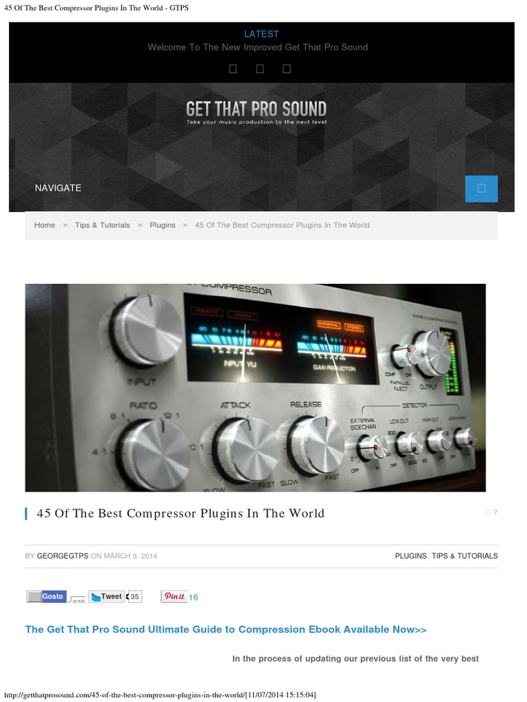 45 of The Best Compressor Plugins in The World Gtps PDF Free | PDF ...